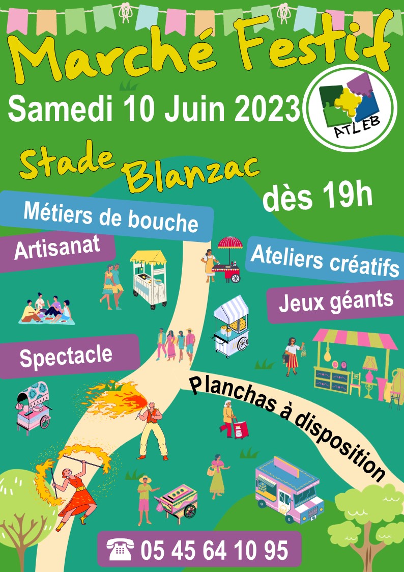 Marché festif samedi 10 juin 2023