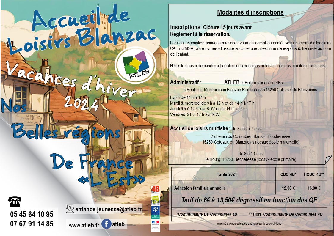 Vacances février 2024 ALSH/CLADOS